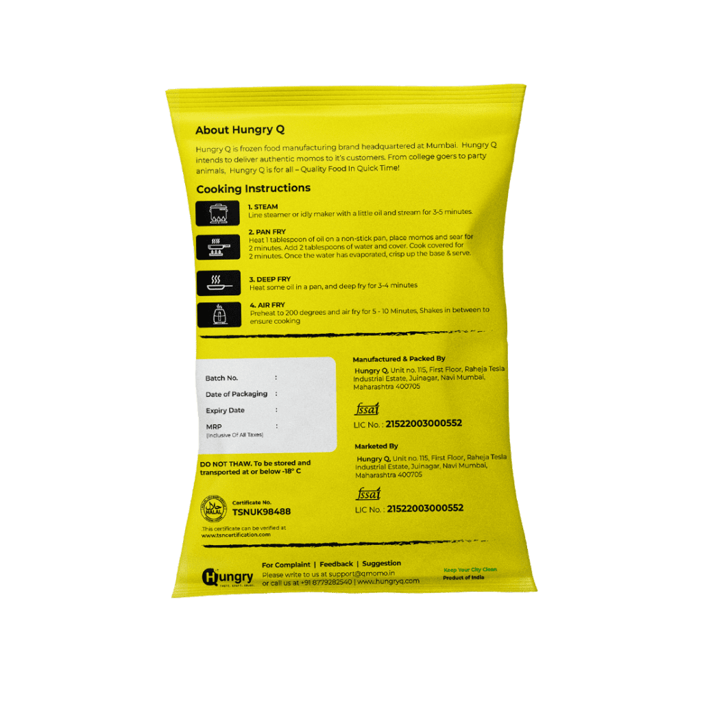 Frozen Paneer Momo (1 kg | 50 pieces) – Hungry Q Frozen Foods