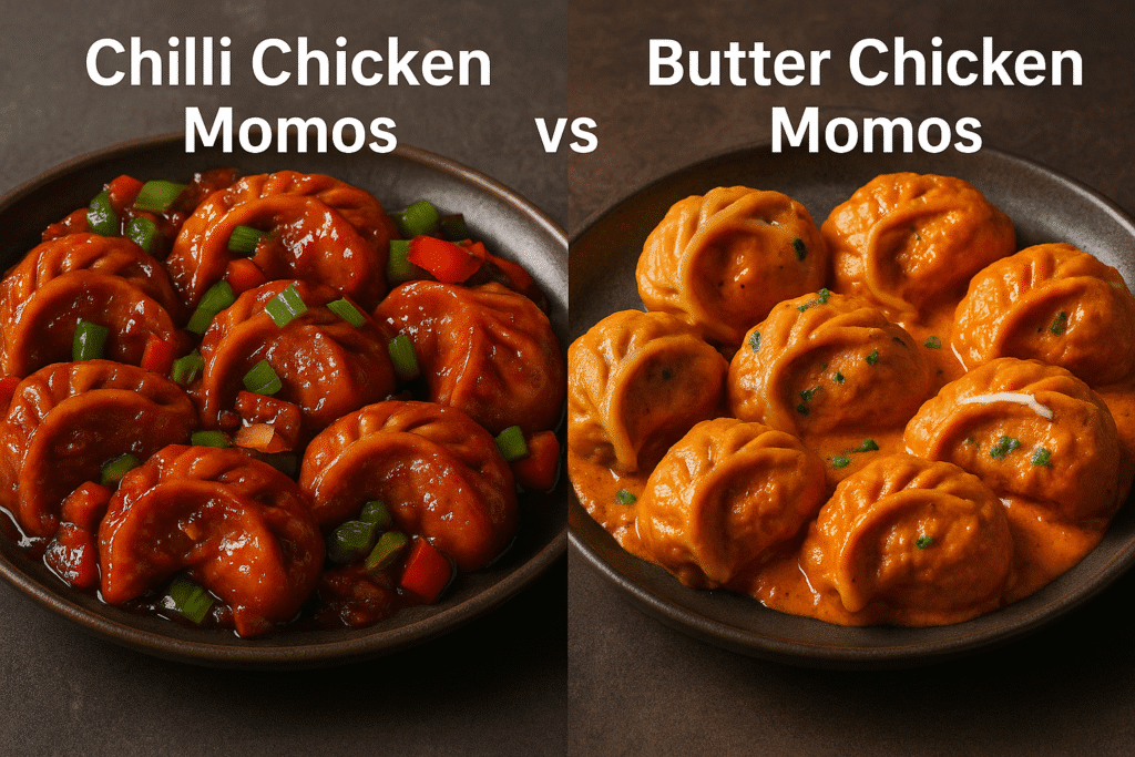 Chilli Chicken Momos vs Butter Chicken Momos – Hungry Q Frozen Foods