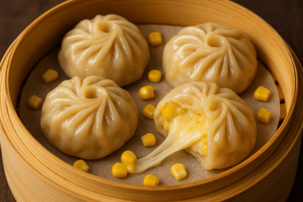 Cheese Corn Momos Recipe – Hungry Q Frozen Foods