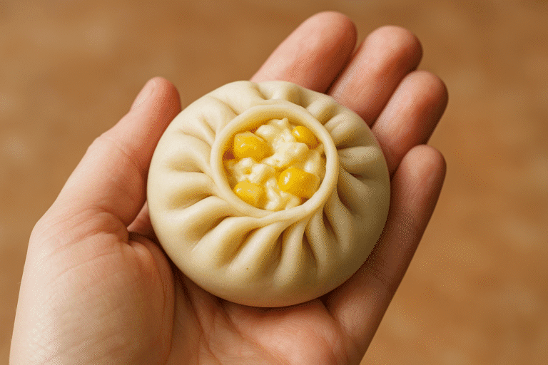 Cheese Corn Momos Recipe – Hungry Q Frozen Foods