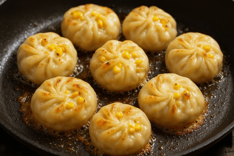 Cheese Corn Momos Recipe – Hungry Q Frozen Foods
