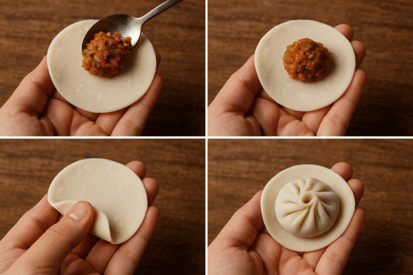 Chicken Cheese Momo Recipe - Hungry Q Frozen Foods