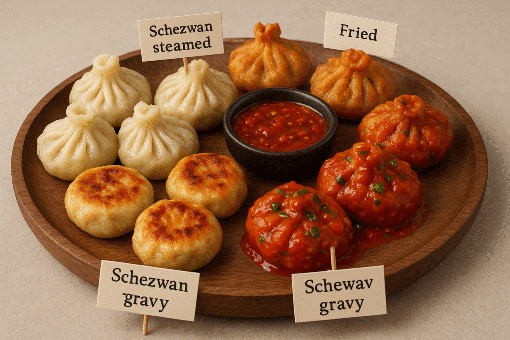 Schezwan Momos Recipe - Hungry Q Frozen Foods