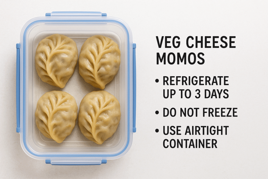 Veg Cheese Momos Recipe - Hungry Q Frozen Foods