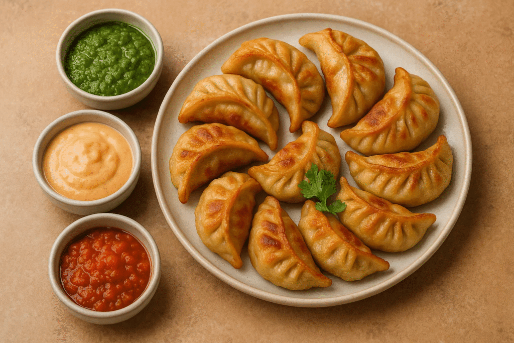 Pan Fried Chicken Momos - Hungry Q Frozen Foods